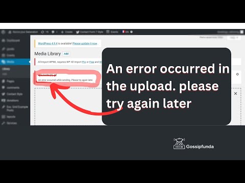 An Error Occurred In The Upload. Please Try Again Later